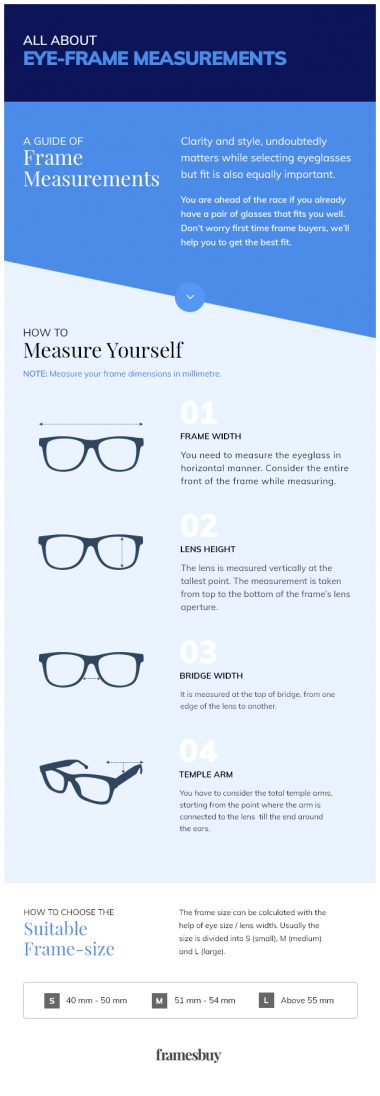 Glasses Measurements - Complete Guide About Frame Size | Framesbuy